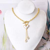 China Exaggerated Stainless Steel Crooked Heart Pearl Necklace & Bracelet Set for sale