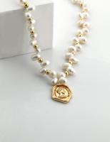 China Freshwater Pearls With Coin Pendant Necklace for sale