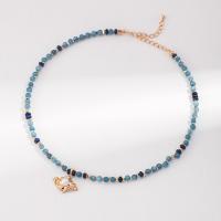 China Gold Natural Pearl Encased Pendant Necklace with Aquamarine and Lapis for sale