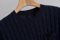 China Golden Silk Wool Twist-Texture Crewneck Crop Top for sale