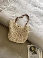 China Handwoven Cotton Crochet Summer Tote Bag for sale
