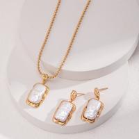 China High end Long Baroque Pearl Necklace and Earring Set with 925 Sterling Silver for sale