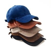 China High Quality Custom Curved Brim Suede Baseball Cap With Custom logo for sale
