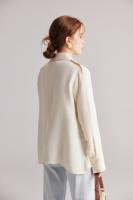 China High quality heavy mommy silk long sleeve lapel suit trench coat for sale