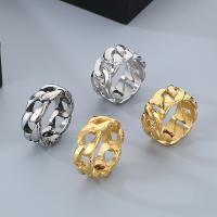 China Hip-Hop Titanium Stainless Steel Hollow Chain Twisted Ring Cuban Double Men’s Ring Jewelry-DGRM-KR107880-KJX for sale