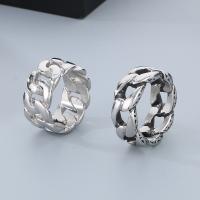 China Hip-Hop Titanium Stainless Steel Hollow Chain Twisted Ring Cuban Double Men’s Ring Jewelry-DGRM-KR107880-KJX for sale