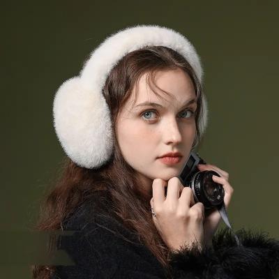China Ladies Fluffy Faux Rabbit Fur Ear Muffs for sale
