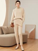 China Luxurious French Temperament Cashmere High Neck Pullover Cardigan for Winter Elegance for sale