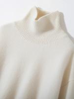 China Luxurious French Temperament Cashmere High Neck Pullover Cardigan for Winter Elegance for sale