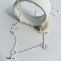 China Luxury high-end double stacking ultra-long S925 sterling silver necklace for sale
