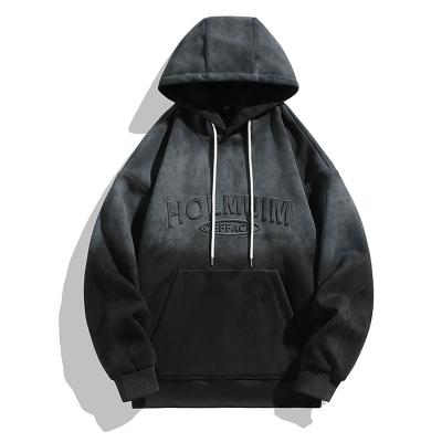 China Men’s Heavyweight Polyester Plush Hoodie Fashionable Loose Design Autumn Winter Puloever Style Hooded GZHK-3550 for sale