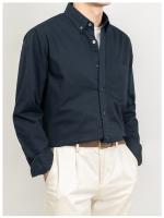 China Men’s Minimalist Cotton Solid Shirt for sale