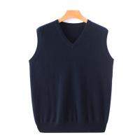 China Men’s 100% Pure Cashmere V-Neck Sweater Vest – Luxury Pullover Knit for Autumn for sale