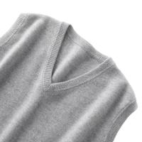 China Men’s 100% Pure Cashmere V-Neck Sweater Vest – Luxury Pullover Knit for Autumn for sale