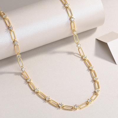 China Moissanite Stone Link Chain for sale
