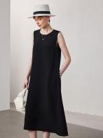 China Mulberry Silk Women’s Sleeveless Loose 100% Silk Long Skirt for sale