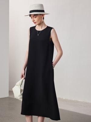 China Mulberry Silk Women’s Sleeveless Loose 100% Silk Long Skirt for sale