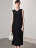 China Mulberry Silk Women’s Sleeveless Loose 100% Silk Long Skirt for sale