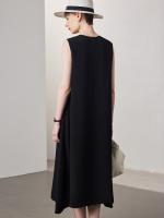 China Mulberry Silk Women’s Sleeveless Loose 100% Silk Long Skirt for sale