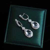 China Natural water foam jade earrings for sale