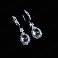 China Natural water foam jade earrings for sale