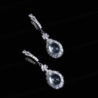 China Natural water foam jade earrings for sale