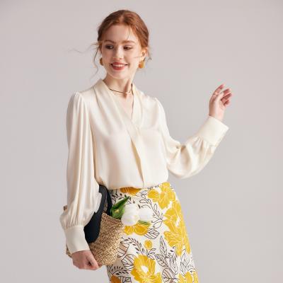 China Premium elegant Long Sleeved Mulberry Silk Shirt for sale