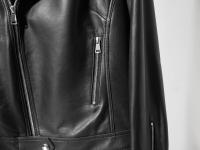 China Premium Sheepskin Leather Jacket with Zipper & Lapel Collar for sale