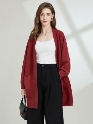 China Premium Viscose Women’s Mid-Length Shawl Sweater for sale