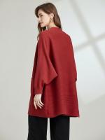 China Premium Viscose Women’s Mid-Length Shawl Sweater for sale