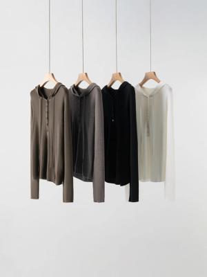 China Premium Wool Hooded Long Sleeves Sweater for sale