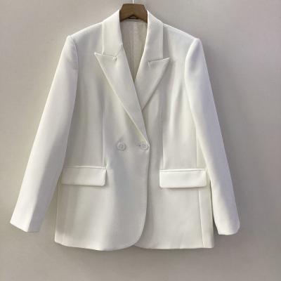 China Professional Slim-Fit Blazer – Long Versatile Commuter Jacket with Suit Collar for sale