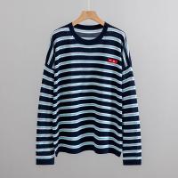 China Striped Pure Wool Loose Sweater For women for sale