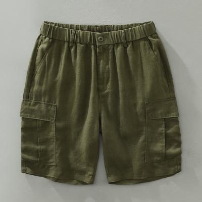 China Summer Linen Cargo Shorts – Stylish, Comfortable, and Breathable for sale