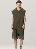 China Trendy Brand Heavy Wash Distressed Men’s Terry Vest for sale