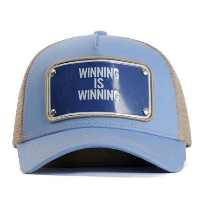 China Trendy Brand Mesh Trucker Cap with Breathable Mesh and Curved Brim for sale