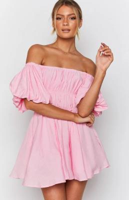 China Women’s bubble sleeves summer mini dresses for sale