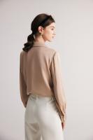 China Women’s solid color Mulberry silk shirt for sale