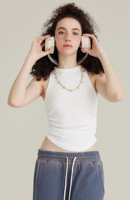 China Womens curved hem cropped baby tee tank top for sale