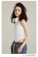 China Womens curved hem cropped baby tee tank top for sale