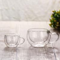 China Double Layers Glass Cup-Round Shape for sale