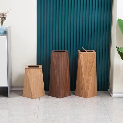 China Eco-Friendly Nordic Wooden Trash Can with Inner Bucket for sale