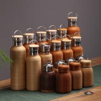 China Handmade Bamboo Buckle Silk Thermos for sale