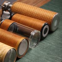 China Handmade Bamboo Buckle Silk Thermos for sale