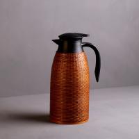 China Handmade bamboo woven thermos kettle for sale