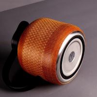 China Handmade bamboo woven thermos kettle for sale
