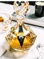 China High-end gold-plated enamel flower crystal bottle and glass for sale