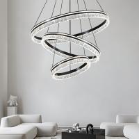 China High-Quality Modern 3-Ring Crystal LED Chandelier for sale