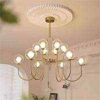 China Modern Retro Gold Glass Ball Branch Chandelier for sale