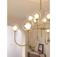 China Modern Retro Gold Glass Ball Branch Chandelier for sale